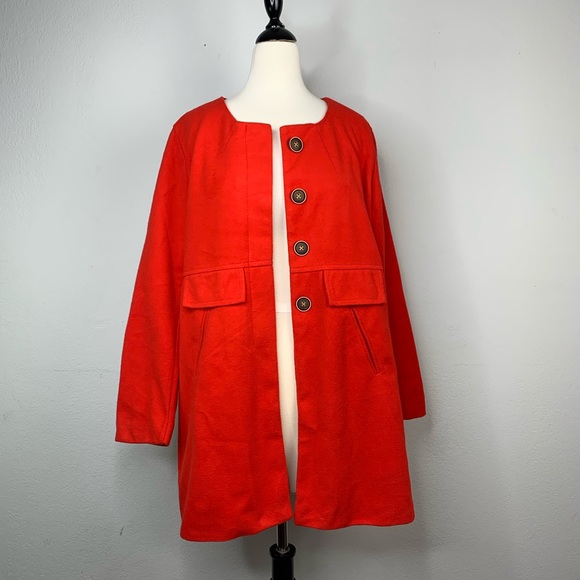 Witchery | Jackets & Coats | Witchery Red Long Coat | Poshmark